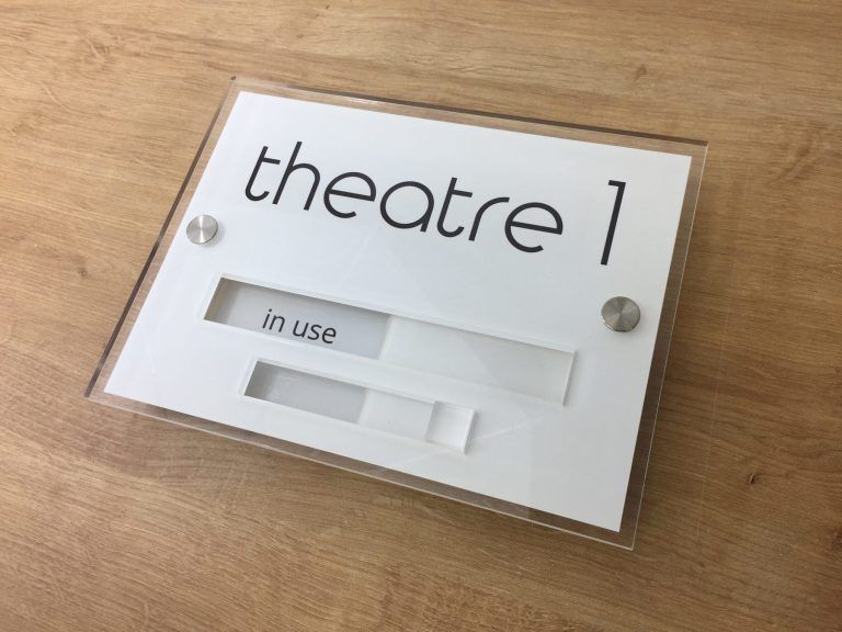 Acrylic Slider Sign with Built In Slider - BuySigns