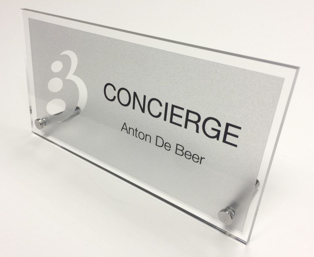 Acrylic Desk Sign - Create a Professional and fresh Modern Look. - BuySigns