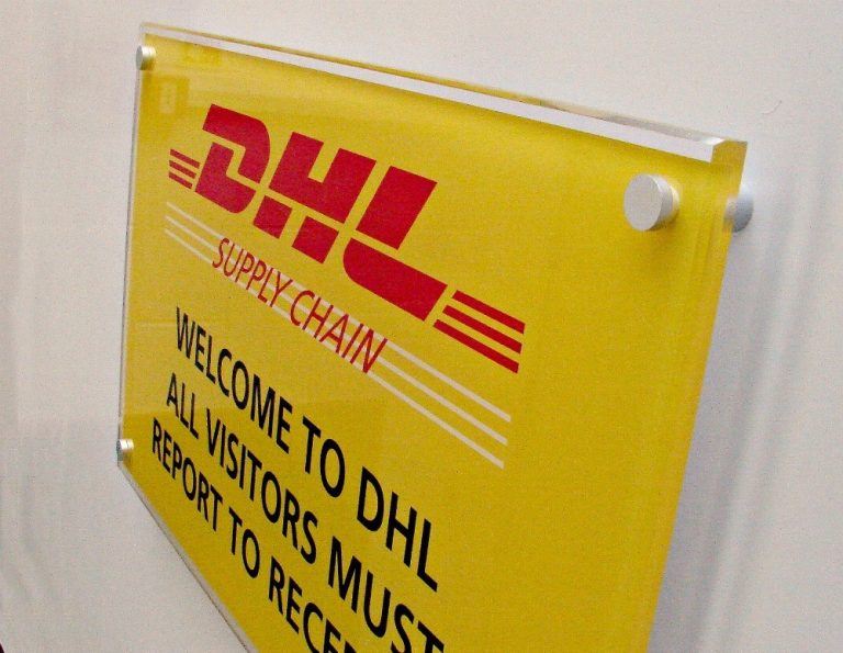 Acrylic Wall Sign with Corporate Logo and Matching Colors - BuySigns
