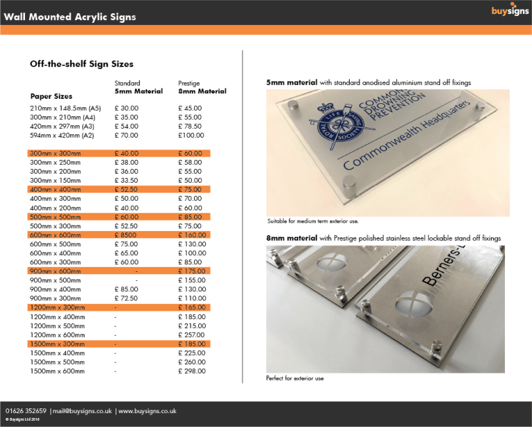 Wall_Mounted_Acrylic_Signs_Sizes_Prices_2018_01 - BuySigns
