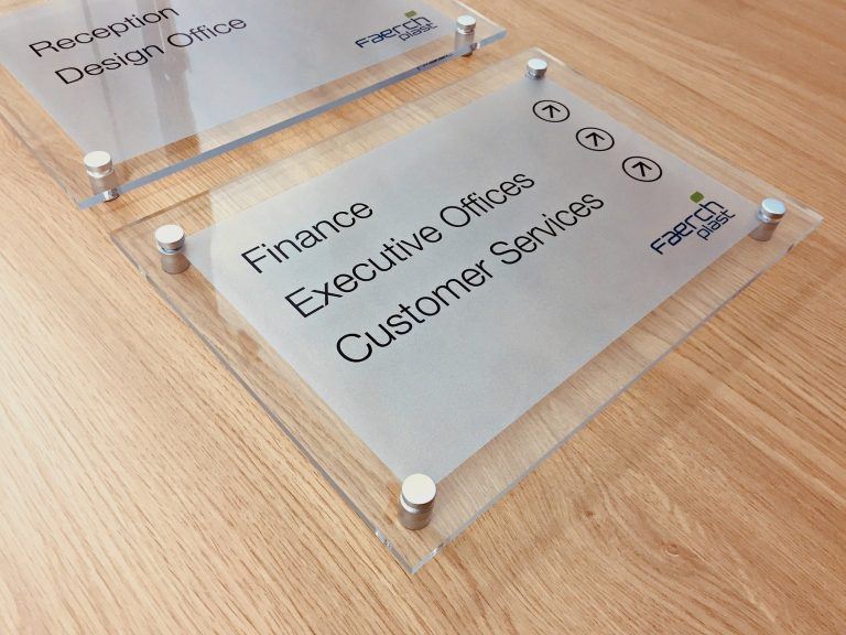 Acrylic Wall Sign with Corporate Logo and Matching Colors - BuySigns