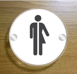 Gender Neutral Toilet Signs - Acrylic & Perspex Gender Neutral Sign