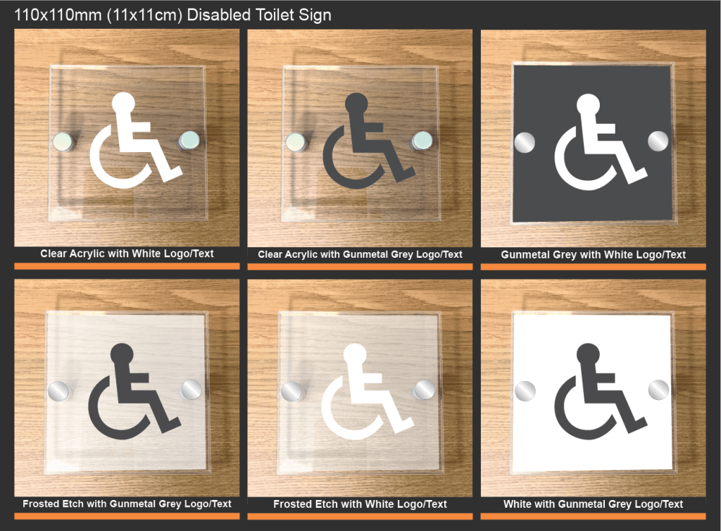 Disabled Toilet Signs - Customised Acrylic Disabled Toilet Signs
