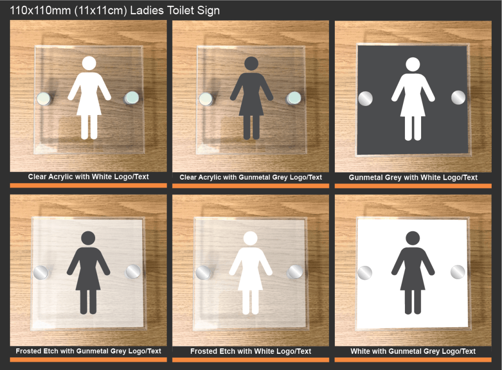 Ladies Toilet Signs - Acrylic Ladies Toilet Sign