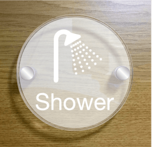 Shower Signs - Customised bathroom sign in a range of sizes and colours