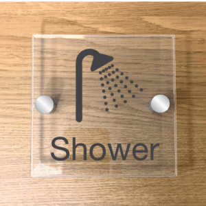 Shower Signs - Customised bathroom sign in a range of sizes and colours