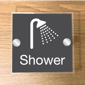 Shower Signs - Customised bathroom sign in a range of sizes and colours