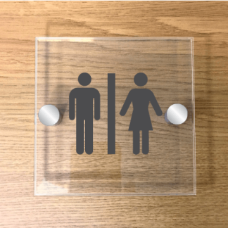 Unisex Toilet Signs - Acrylic Male and Female Toilet Signs