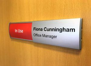 Controlled Area Sliding Door Sign: Customizable and Easy to Install