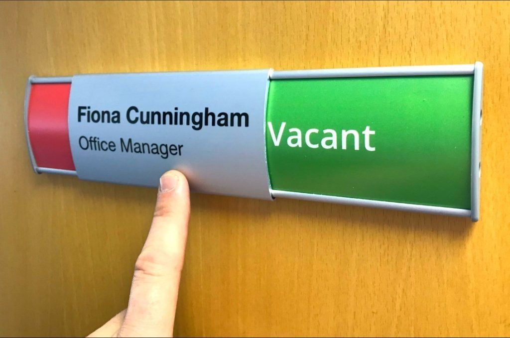 Controlled Area Sliding Door Sign: Customizable and Easy to Install