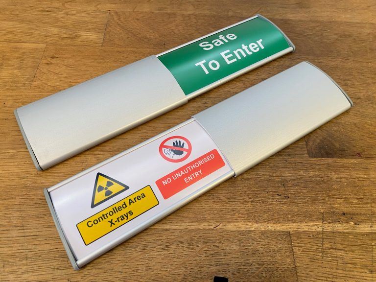 Controlled Area Sliding Door Sign: Customizable and Easy to Install