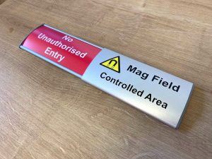 Controlled Area Sliding Door Sign: Customizable and Easy to Install
