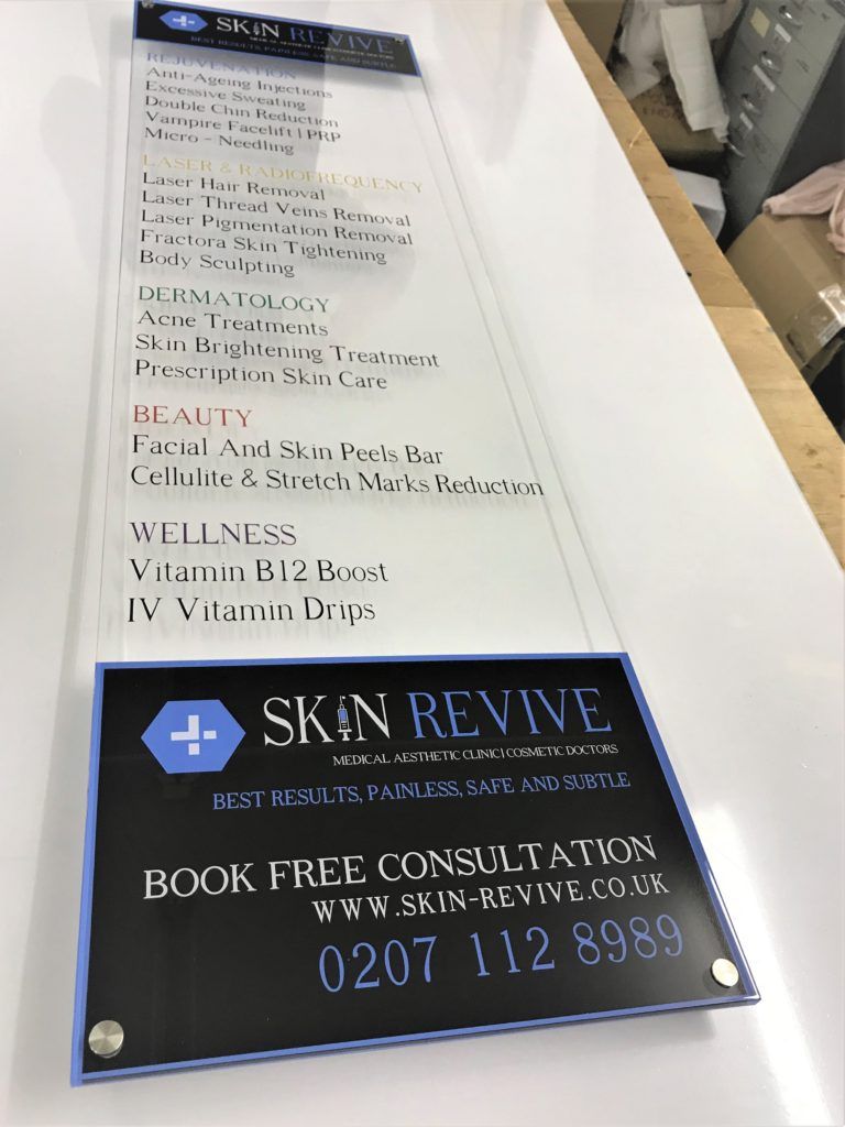 Acrylic / Perspex Wall Signs - Interior and Exterior - BuySigns