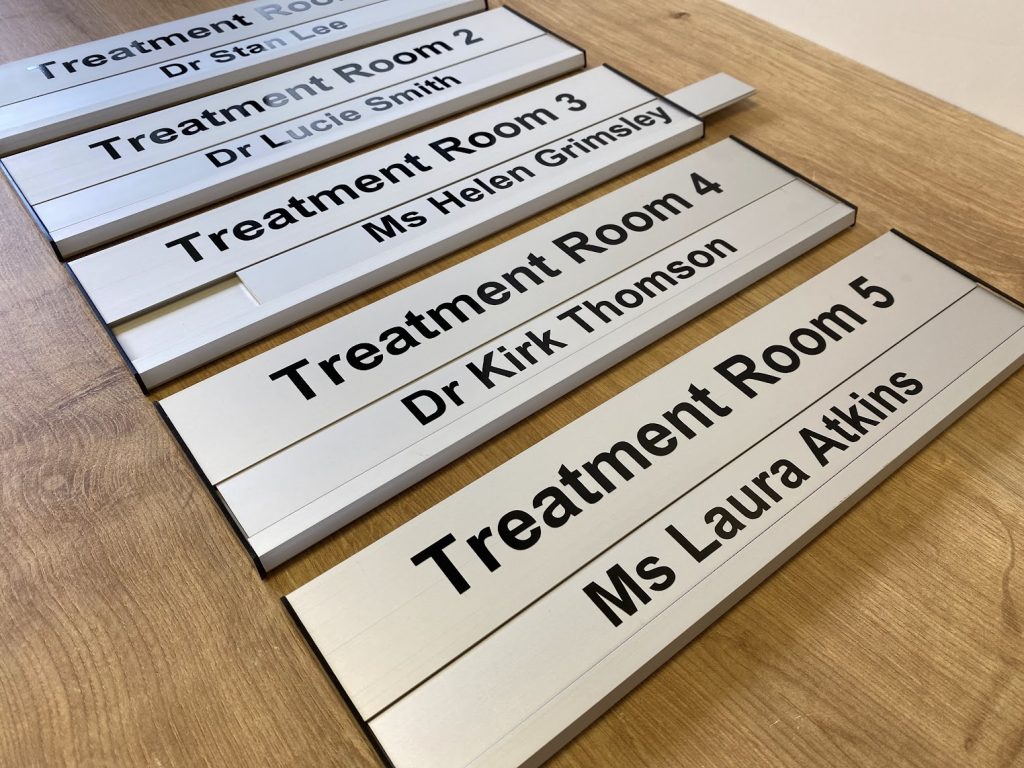 Interchangeable Door Sign: Includes removable Nameplate Insert