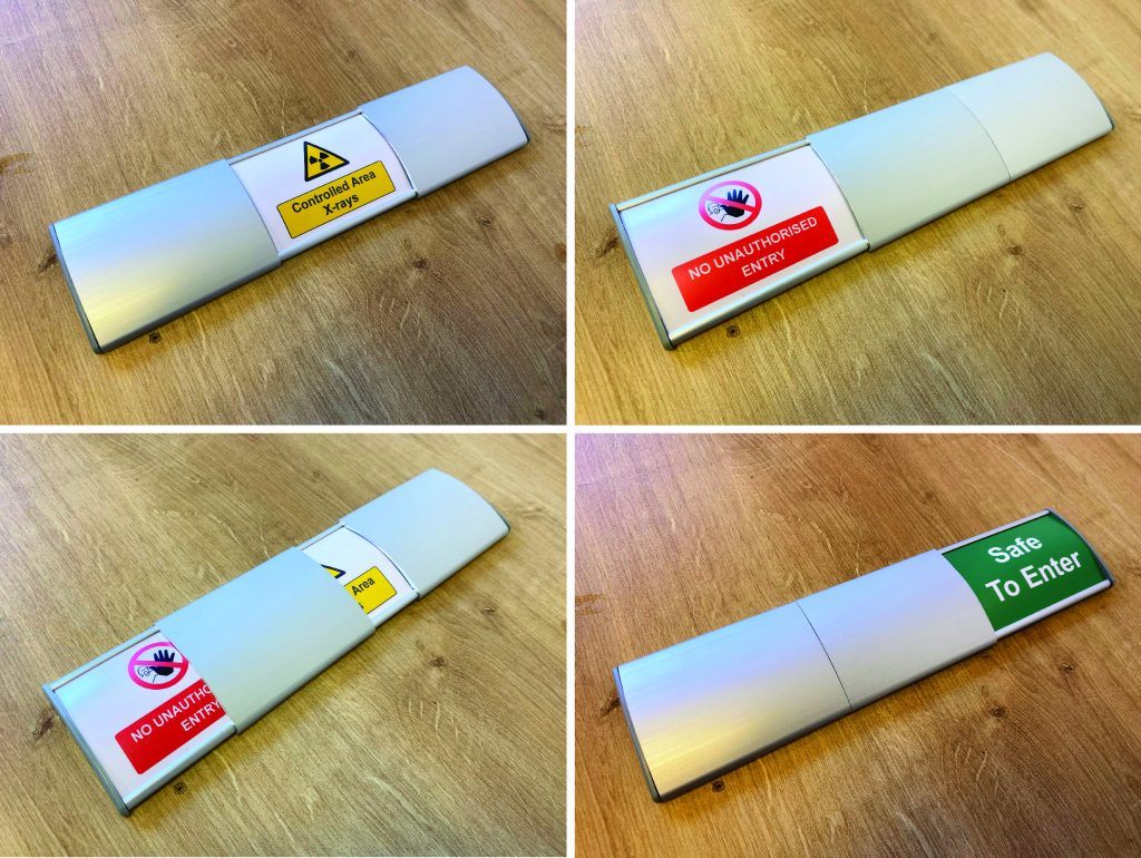 Controlled Area Sliding Door Sign: Customizable and Easy to Install