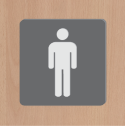 Mens Toilet Signs - Acrylic Mens Toilet Signs