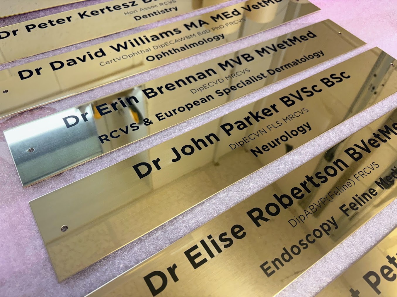 Personalised Vintage Brass Nameplate Signs and Plaques